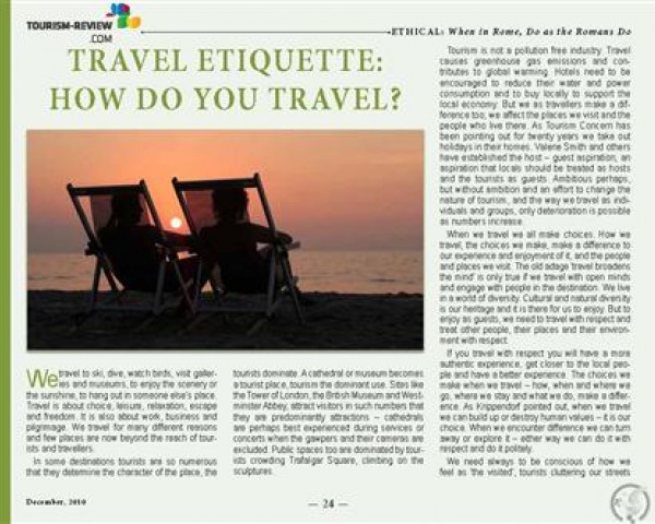 Travel Etiquette: Do You Travel Responsibly? | .TR