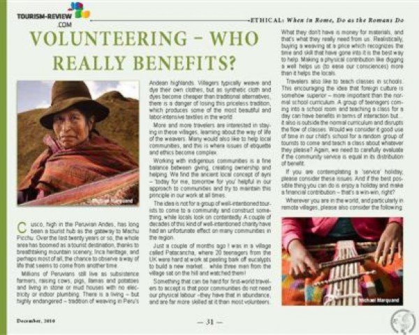 Volunteering: Communities Don’t Need Charity | .TR