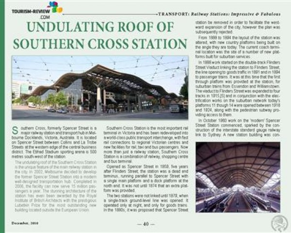 Southern Cross Station – Stunning Design as Popular Attraction | .TR