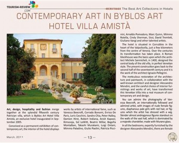 Byblos Art Hotel Villa Amistà Invites All Modern Art Lovers | .TR