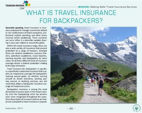Travel Insurance for Backpackers Is Becoming Popular | .TR