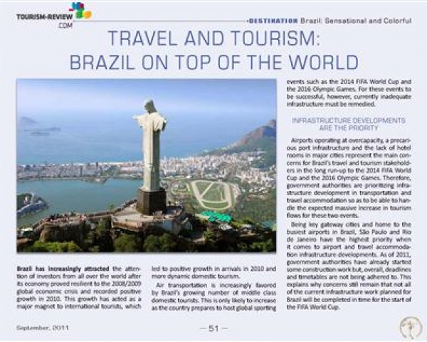 Travel and Tourism in Brazil: Development of Infrastructure Needed | .TR