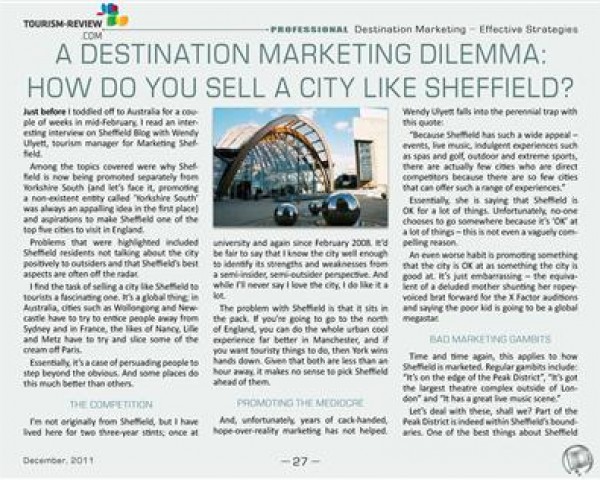 Sheffield: A Destination Marketing Challenge | .TR