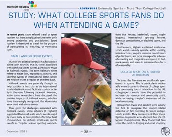 Study: College Sport Fans and Their Favorite Activities | .TR