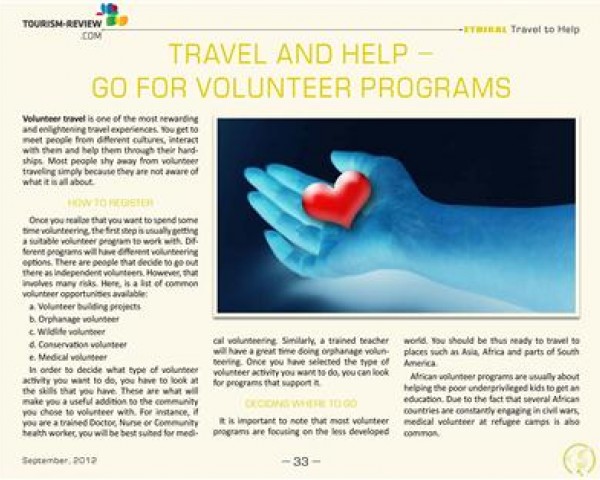Volunteer Travel – Build Communities and Help the Locals | .TR